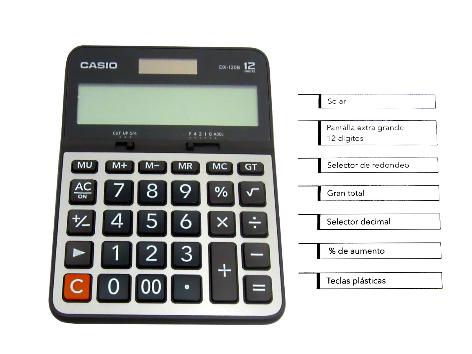 CALCULADORA CASIO MX-120B-S-MC 12 DIGITOS ESCRITORIO - Proveedora de ...