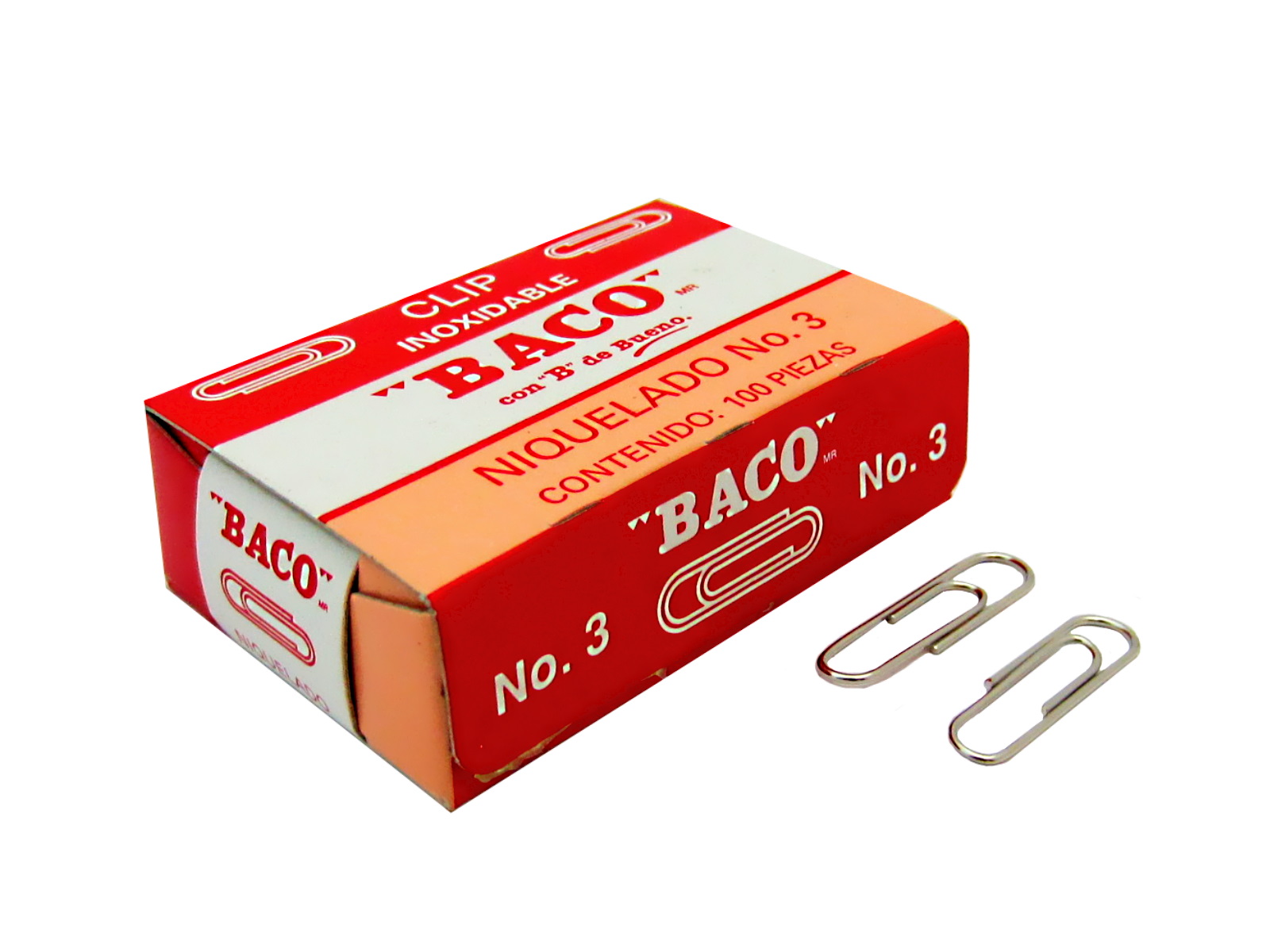 CLIP BACO NIQUEL. NO.3 C/100 - Proveedora de Oficinas