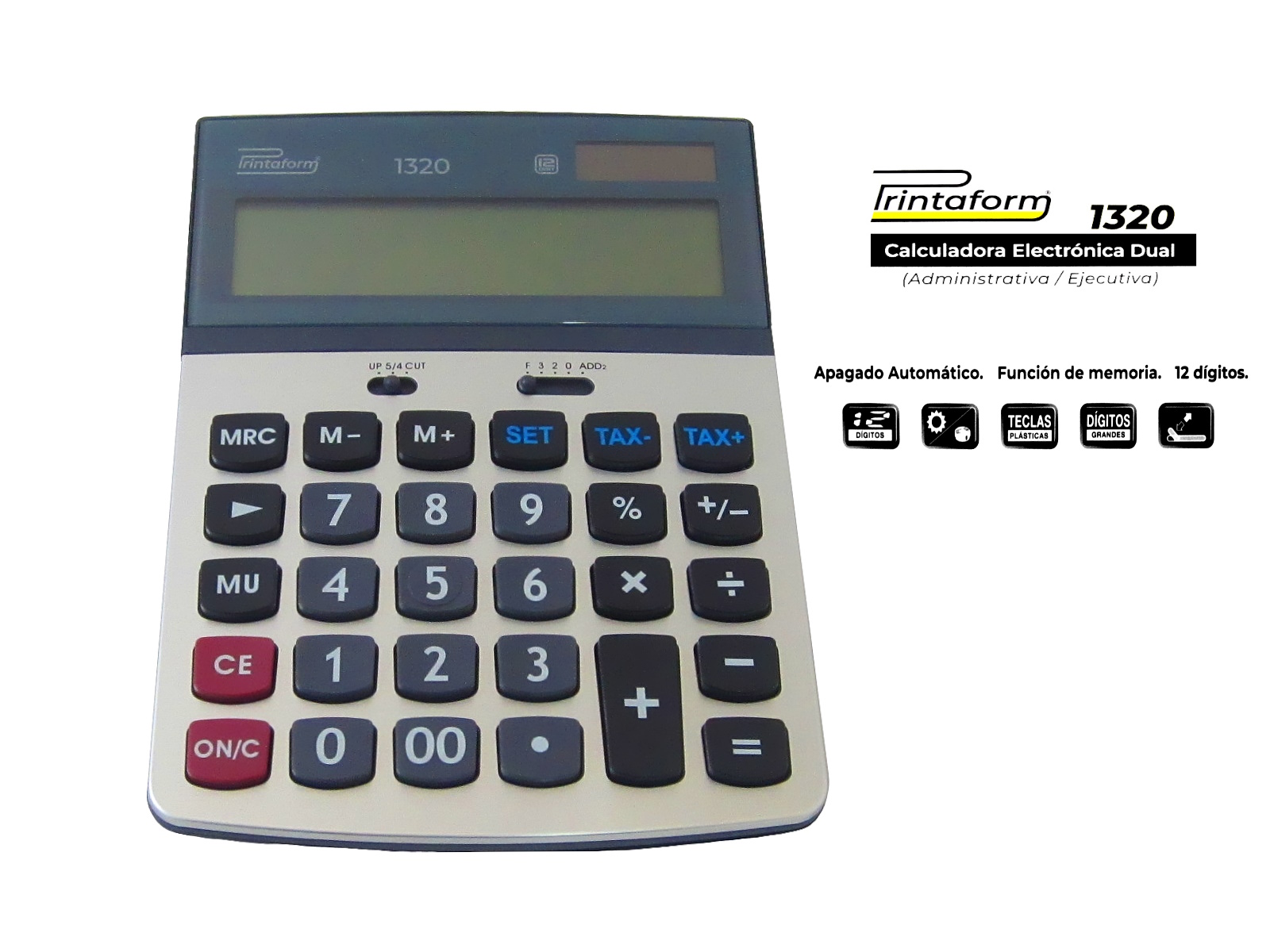 CALCULADORA ESCRITORIO 12 DIG 1320 PRINTAFORM - Proveedora de Oficinas